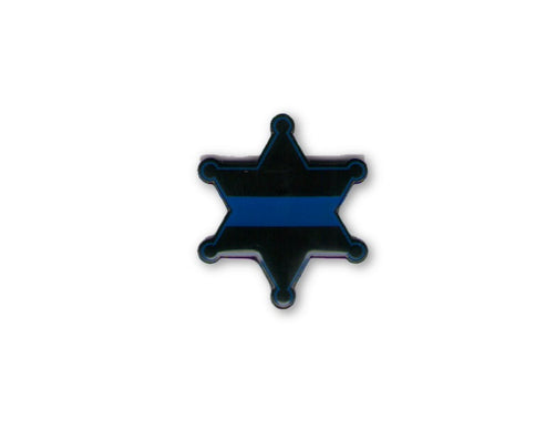 6 Point Badge Pin | Thin Blue Line Police Badge Pins & Tie Tacks ...