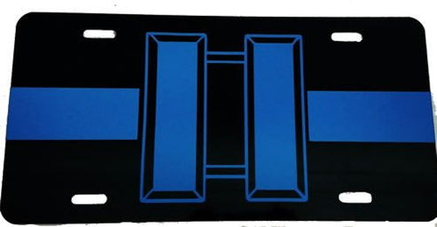 Blue Line Captain License Plate – FrontLine Designs, LLC