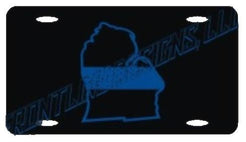 North Carolina State Blue Line License Plate – FrontLine Designs, LLC