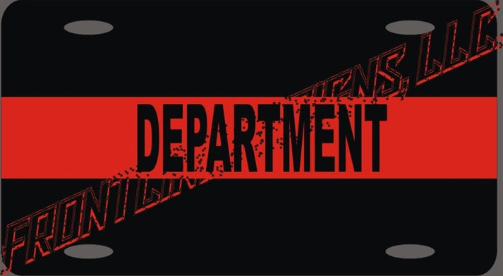 Red Line License Plate – FrontLine Designs, LLC